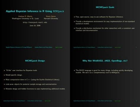 Applied Bayesian Inference In R Using Mcmcpack The R Project