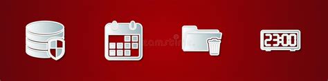 set database protection calendar delete folder and digital alarm