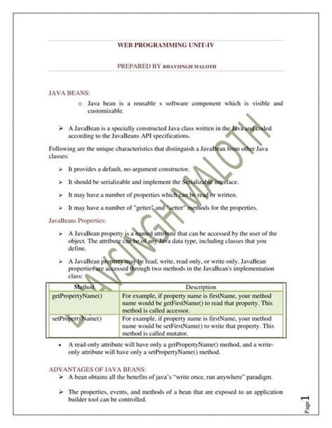 Web Programming Unit Iv Notes By Bhavsingh Maloth Pdf
