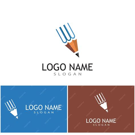 Diseño De Símbolo De Vector De Plantilla De Logotipo De Lápiz Vector