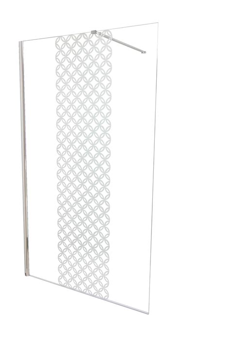Ondee Paroi De Douche Taila Verre Trempé 8mm Sérigraphie Motif