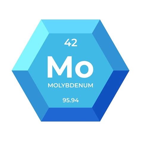 Premium Vector Molybdenum Is Chemical Element Number 42 Of The