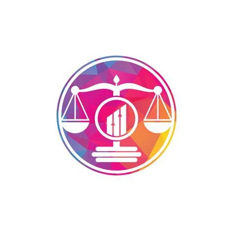 Justice Finance Logo Vector Template Creative Law Firm With Graph Logo