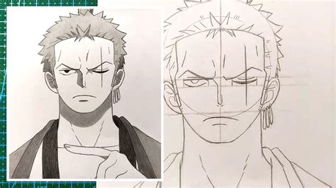 Cara Menggambar RORONOA ZORO One Piece How To Draw Zoro Step By Step YouTube