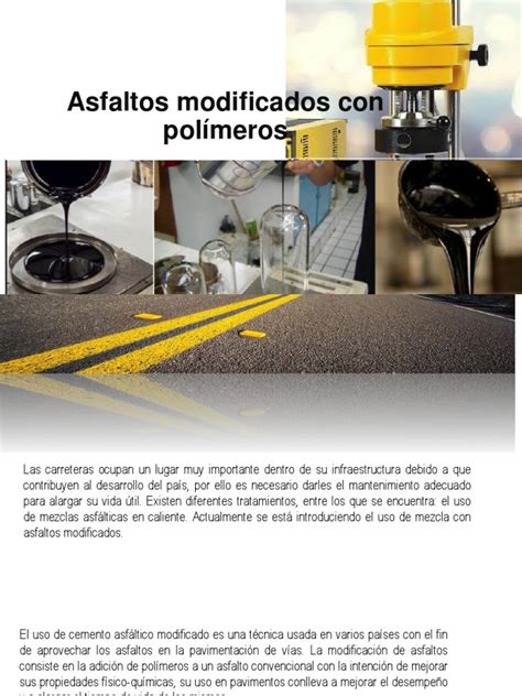 Asfaltos Modificados Con Polímeros Pdf Viscosidad Doblar
