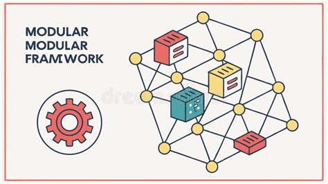 Modular Framework Diagram Network Of Connected Blocks Vector Design Generative Ai Stock Vector
