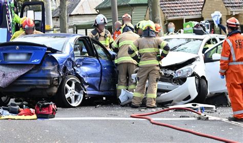 Driver Cut From Car After Three Car Golden Square Bendigo Crash