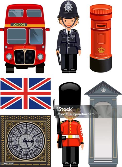 A Royal Guard And British Metropolitan Police Officers Stock