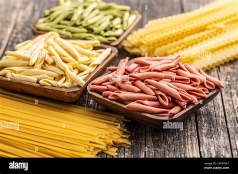 Fusilli Pugliesi Italian Tricolor Twisted Pasta In The Bowl Stock Photo Alamy