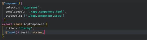 Javascript Angular Input Property Ending With Exclamation Point