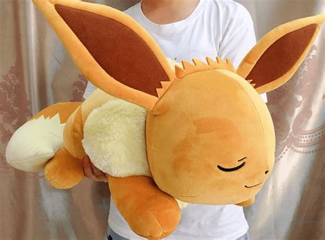 Pokemon Eevee Sleeping Plush Pokemon Store