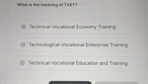 What Is The Meaning Of Tvet Technical Studyx