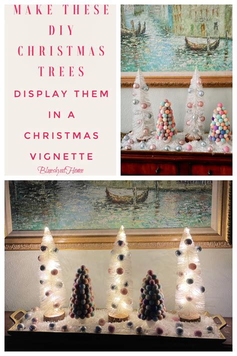 How To Make The Prettiest Diy Yarn Christmas Trees Bluesky At Home