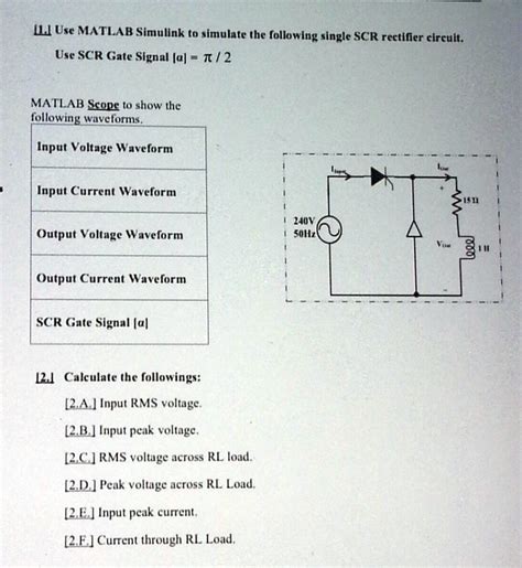 Solved Li Use Matlab Simulink To Simulate The Following Single Scr