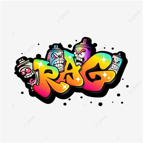 Rag Graffiti Typography Art Vector Rag Graffiti Typography Art Png