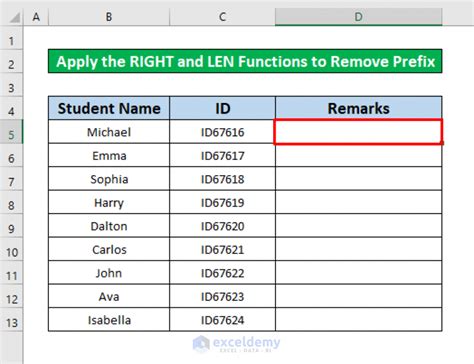 How To Remove Prefix In Excel 6 Methods Exceldemy