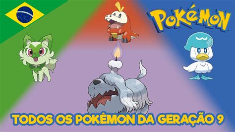Todos os Pokémon da Geração 9 Atualizado 2022 YouTube