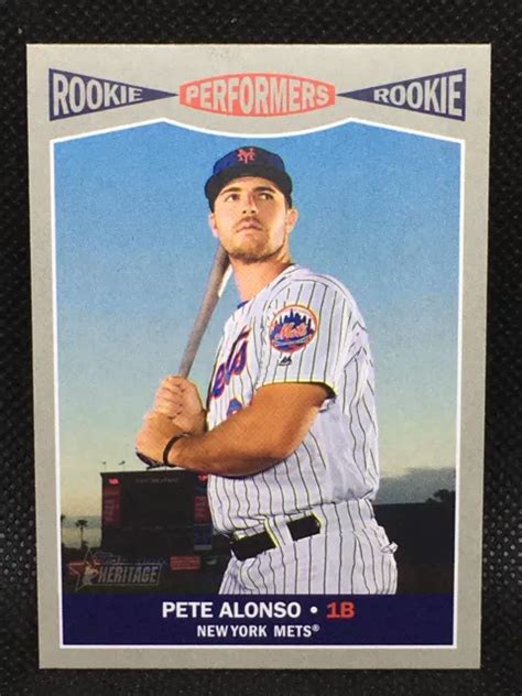 2019 Topps Heritage High Number Pete Alonso New York Mets Recrue
