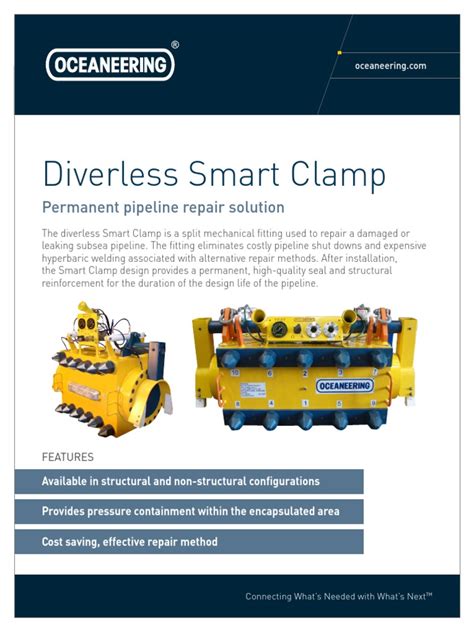 Oceaneering Prs Smart Clamp Diverless Download Free Pdf Pipe Fluid