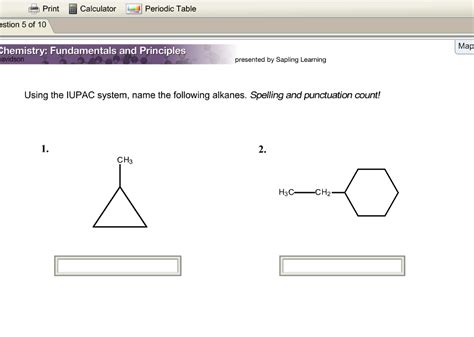 Solved Using The IUPAC System Name The Following Alkanes Chegg