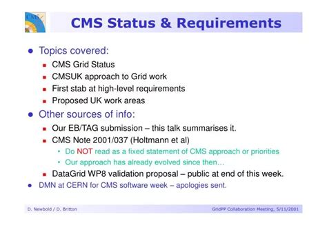 PPT CMS Status Requirements PowerPoint Presentation Free Download ID