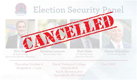Canceled Election Security Panel In Springfield Mo Show Me Institute Canceled Election Security Panel In Springfield Mo Show Me Institute