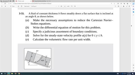 Solved This Question Is From Viscous Fluid Flow Edition 4 Please Give Me Clear Solution Step By