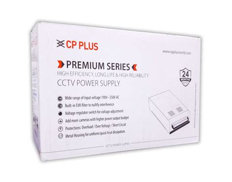 CPPLUS CCTV POWER SUPPLY 16CH PLASTIC TRIPLE OUTPUT 12V 20A