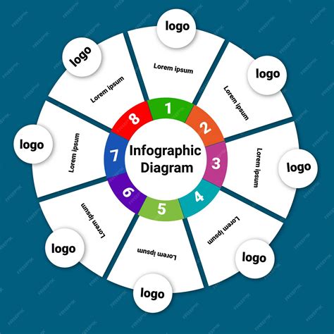 Premium Vector Realistic Circular Diagram Infographic