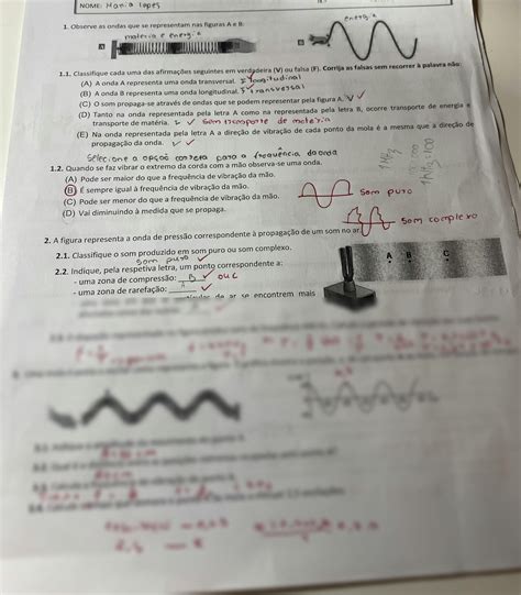 SOLUTION Ficha De Prepara O Para F Sico Qu Mica Som E Luz 8 Ano