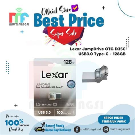 Promo Tanpa Merk Lexar Flashdisk Otg Type C 128gb Jumdrive Dual Drive D35c Otc Usb 3 0 Discount