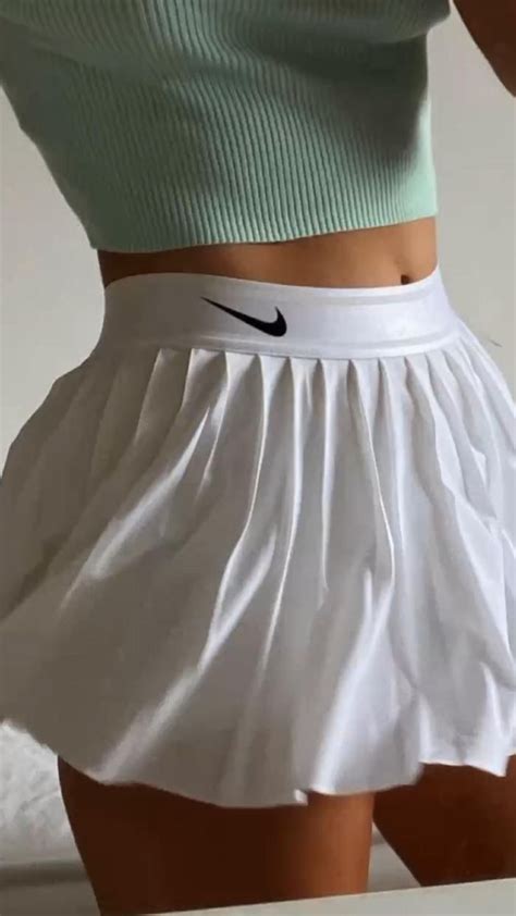 Nike Tennis Skirt White Outfit Minimalist That Girl Outfit Sport