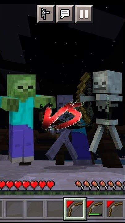 Zombie Vs Skeleton In Minecraft 😱 Youtube