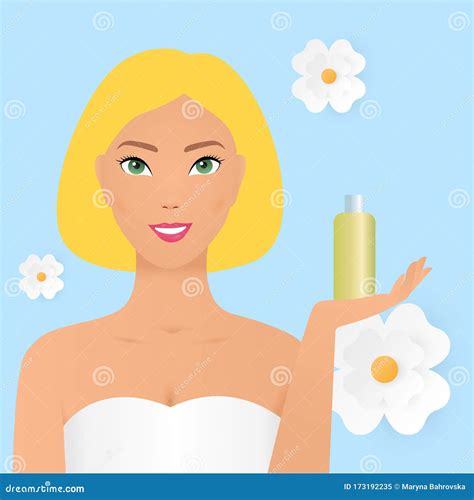 Beauty Spa Woman With Perfect Skin Portrait Beautiful Blonde Spa Girl