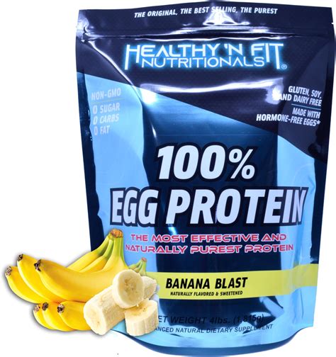 Amazon.com: Healthy 'N Fit 100% Egg Protein- Banana Blast (4lb): 100% ...