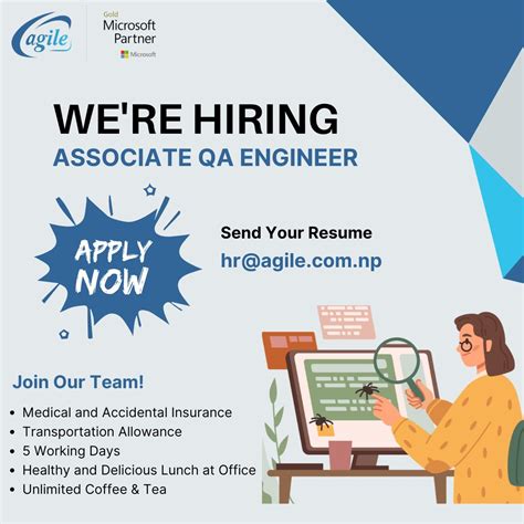 𝐖𝐞 𝐚𝐫𝐞 𝐡𝐢𝐫𝐢𝐧𝐠 𝐀𝐬𝐬𝐨𝐜𝐢𝐚𝐭𝐞 𝐐𝐀 𝐄𝐧𝐠𝐢𝐧𝐞𝐞𝐫 Agile Solutions Pvt Ltd