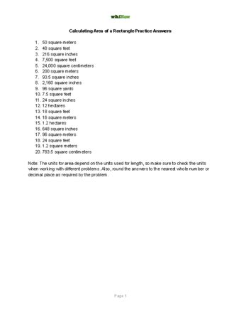 How To Calculate The Area Of A Rectangle Formula Examples