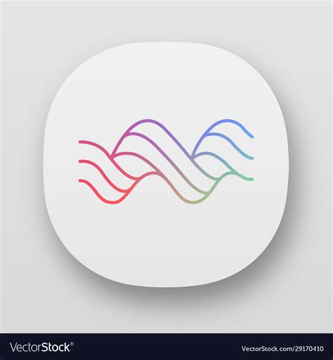 Sound Spiral Wave App Icon Uiux User Interface Vector Image