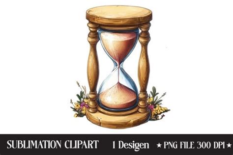 Watercolor Hourglass Clipart Graphic By Smmedia · Creative Fabrica