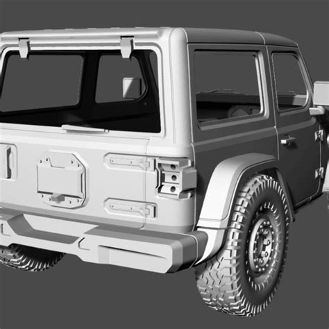 Download Free Stl File Axial Scx10 3 Iii Rear Bumper Jeep Gladiator