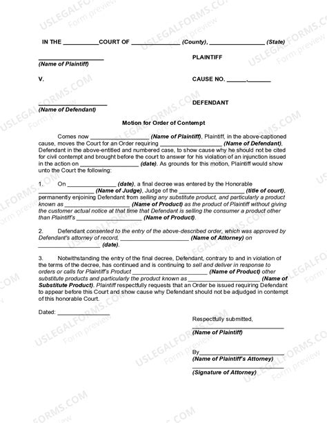 Contempt Order