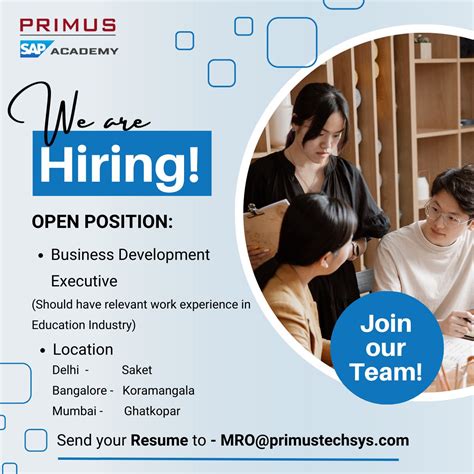 Primus Sap Academy On Linkedin Hiring Primussapacademy Delhi