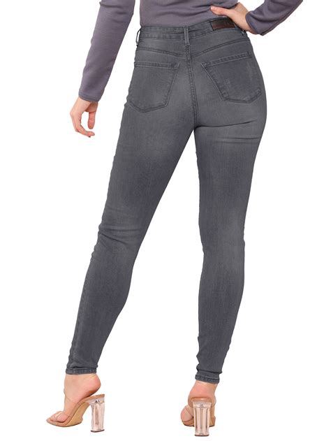 Lily Skinny Ripped Jeans - Grey – ENZO Jeans