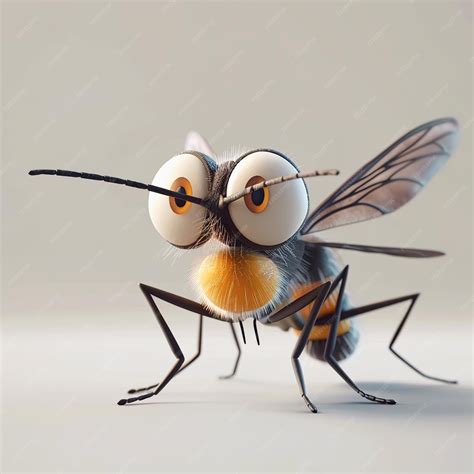 Premium Photo Chibi Mosquito Cartoon Character Adorable Insect