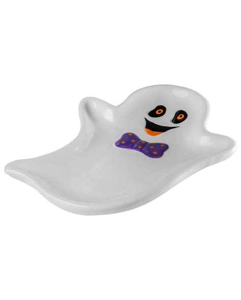 Small Ghost Ceramic Plate 17cm For Halloween Horror