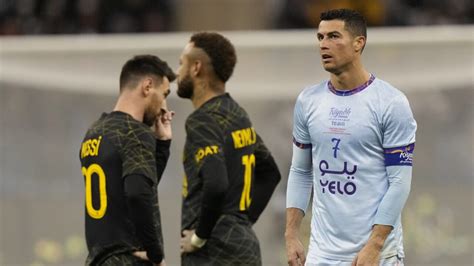 Messi Y Cristiano Ronaldo No Defraudaron En Su Reencuentro Lluvia De Goles En El Psg Vs Riyadh
