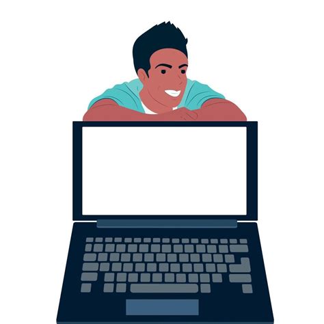 Man Using Laptop Vector Art Icons And Graphics For Free Download