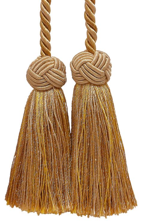 Double Tassel Two Tone Gold Tassel Tie With 35 Inch Tassels 20