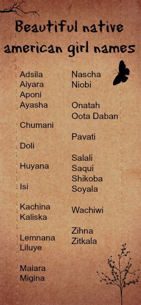 American Native American Names Pmvg
