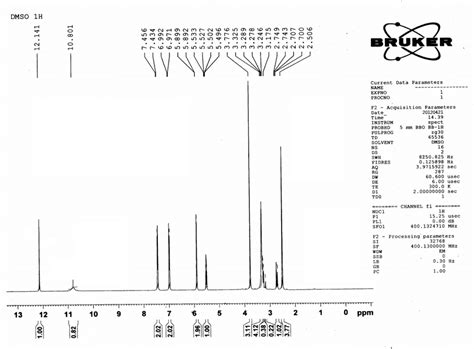 H 1 Proton Nmr Data Of Isolated Compound At 400 Hz Download